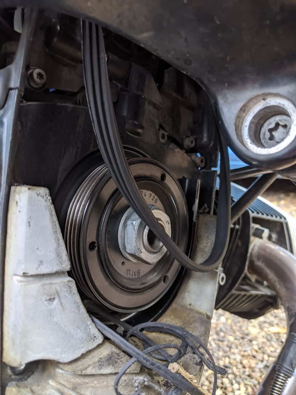 Change a BMW R1200 Alternator Belt — Without Special Tools